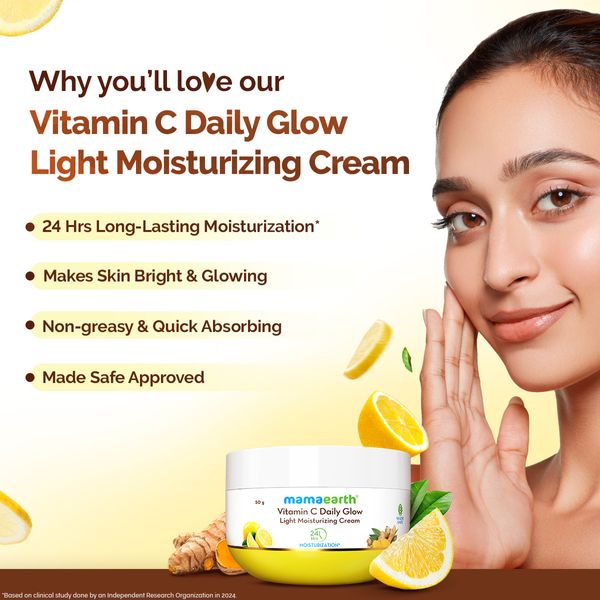 Vitamin C Daily Glow Light Moisturizing Cream with Turmeric & Vitamin C ...