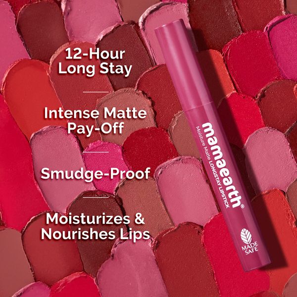 Mamaearth Pink Lemonade Lipstick for 12-Hour Stay - 2g