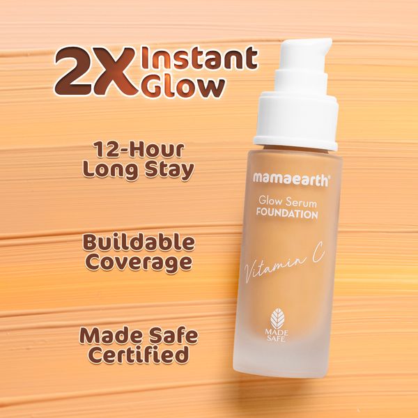 Mamaearth Nude Glow Serum Foundation Shade For Instant Glow