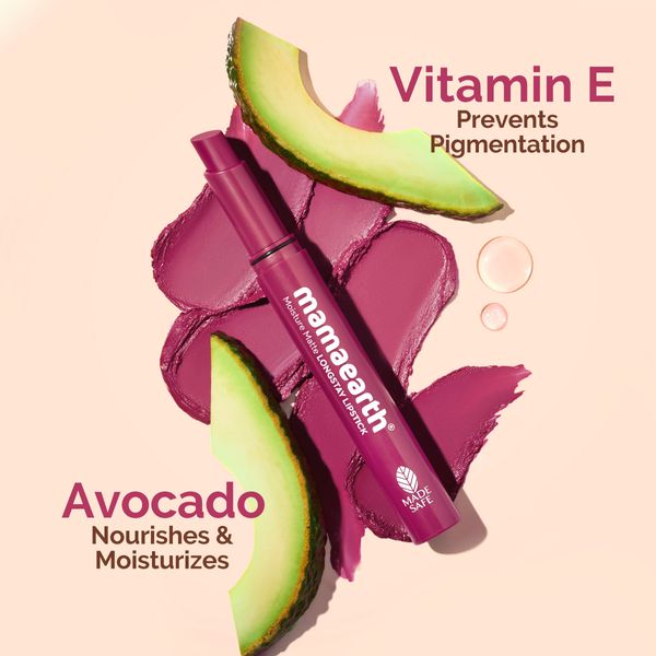 Mamaearth Pink Lemonade Lipstick for 12-Hour Stay - 2g