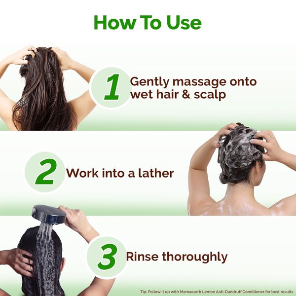 Lemon Anti-Dandruff Shampoo with Lemon & Ginger for up to 100% Dandruff ...