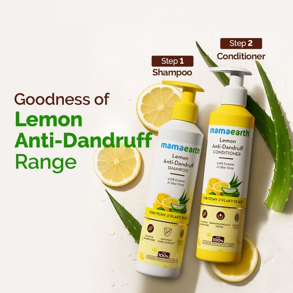 Lemon Anti-Dandruff Shampoo for Itchy & Flaky Scalp - 400ml