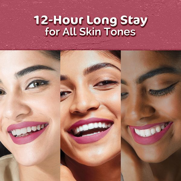 Pink Tulip Lipstick | 12-hr Stay | 8-hr Moisturization| No Smudge