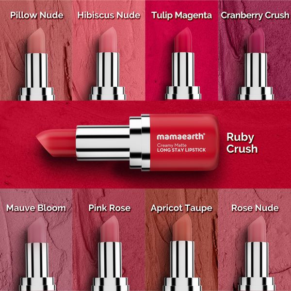 Creamy Matte Long Stay Lipstick with Murumuru Butter and Vitamin E - 4 ...