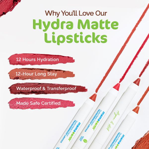 Mamaearth Hydra Matte Lipstick for 12-Hour Long Stay