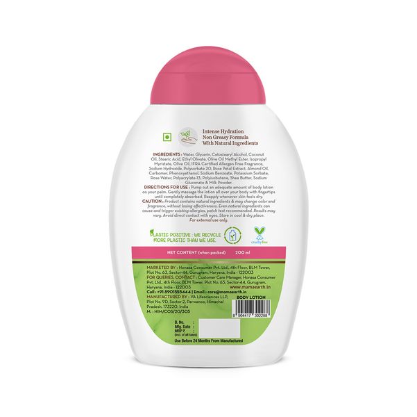 Rose Body Lotion with Milk for Deep Hydration -200ml