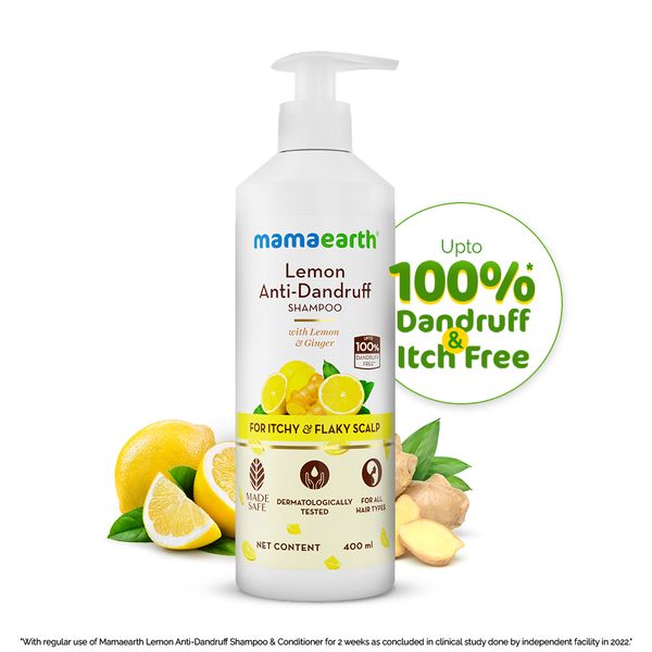 Lemon Anti-Dandruff Shampoo with Lemon & Ginger for up to 100% Dandruff ...