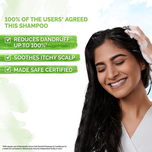 Lemon Anti-Dandruff Shampoo with Lemon & Ginger for up to 100% Dandruff ...