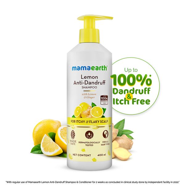 Lemon Anti-Dandruff Shampoo with Lemon & Ginger for up to 100% Dandruff ...
