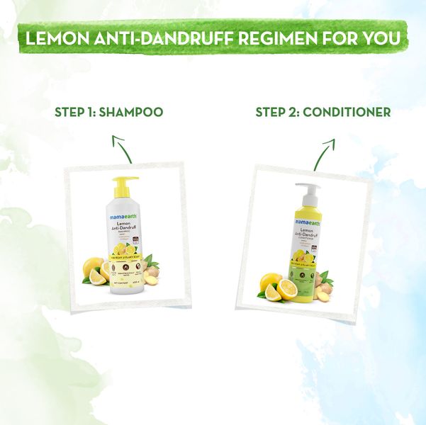 Lemon Anti-Dandruff Shampoo with Lemon & Ginger for up to 100% Dandruff ...