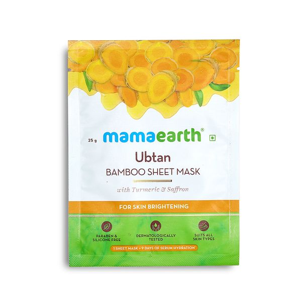 Ubtan Bamboo Sheet Mask Skin Brightening | Mamaearth- 25 g