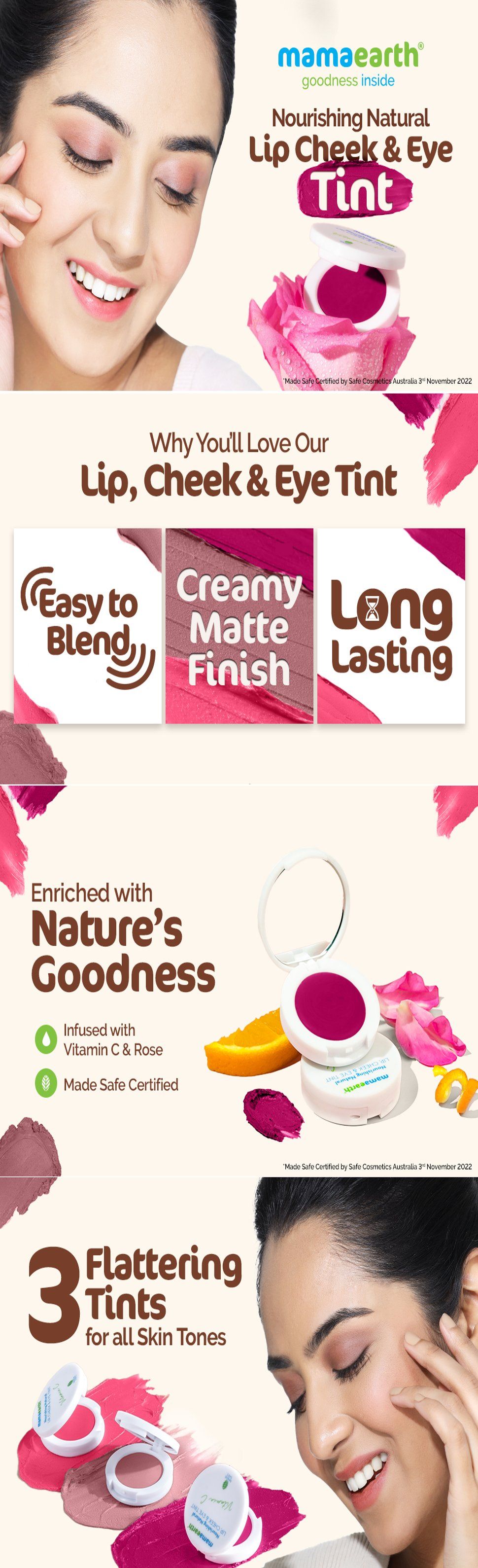 Lip Cheek & Eye Tint with Vitamin C & Beetroot -4 g