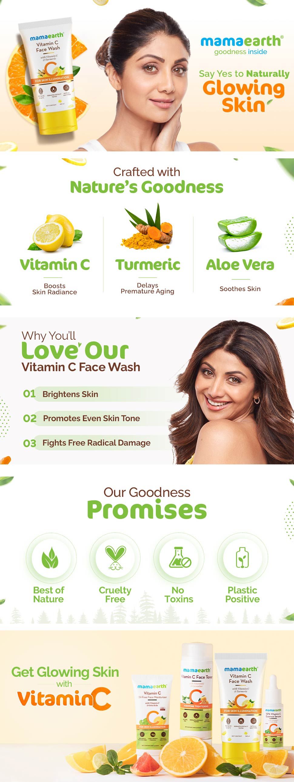 Vitamin C Face Wash with Vitamin C and Turmeric 150ml